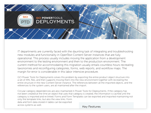 POWERTOOLS FOR DEPLOYMENTS (PTD)
